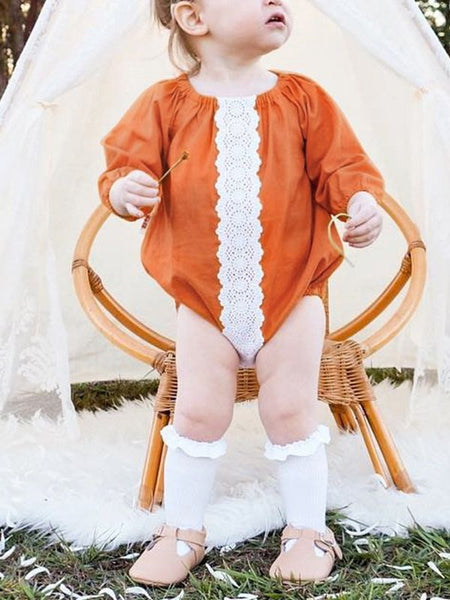 Crinkle Peasant Onesie with Crochet – Chasing Jase Boutique